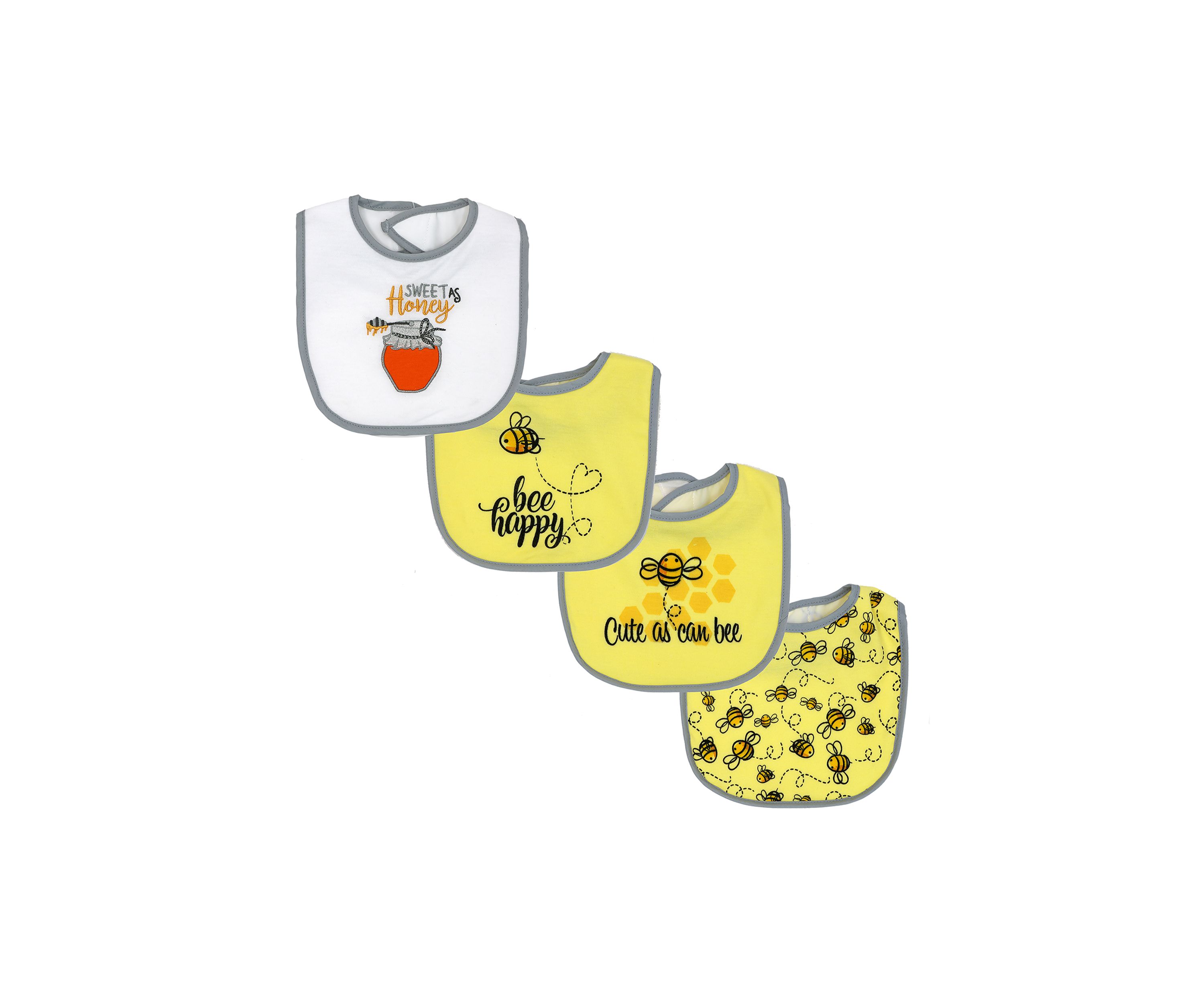 Grandmas2Share Baby Boys and Girls 4 Pack Interlock Bibs with PEVA ...
