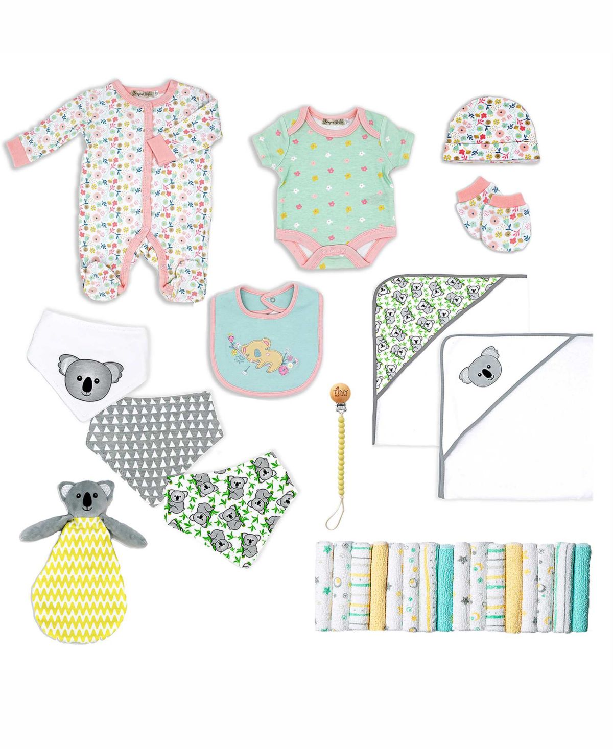 Rock-A-Bye-Baby Boutique Baby Girls 28 Piece Koalas Infant Apparel ...