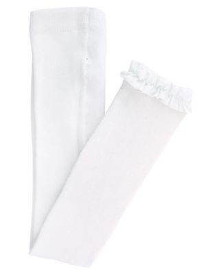 RuffleButts White Footless Ruffled Tights | belk