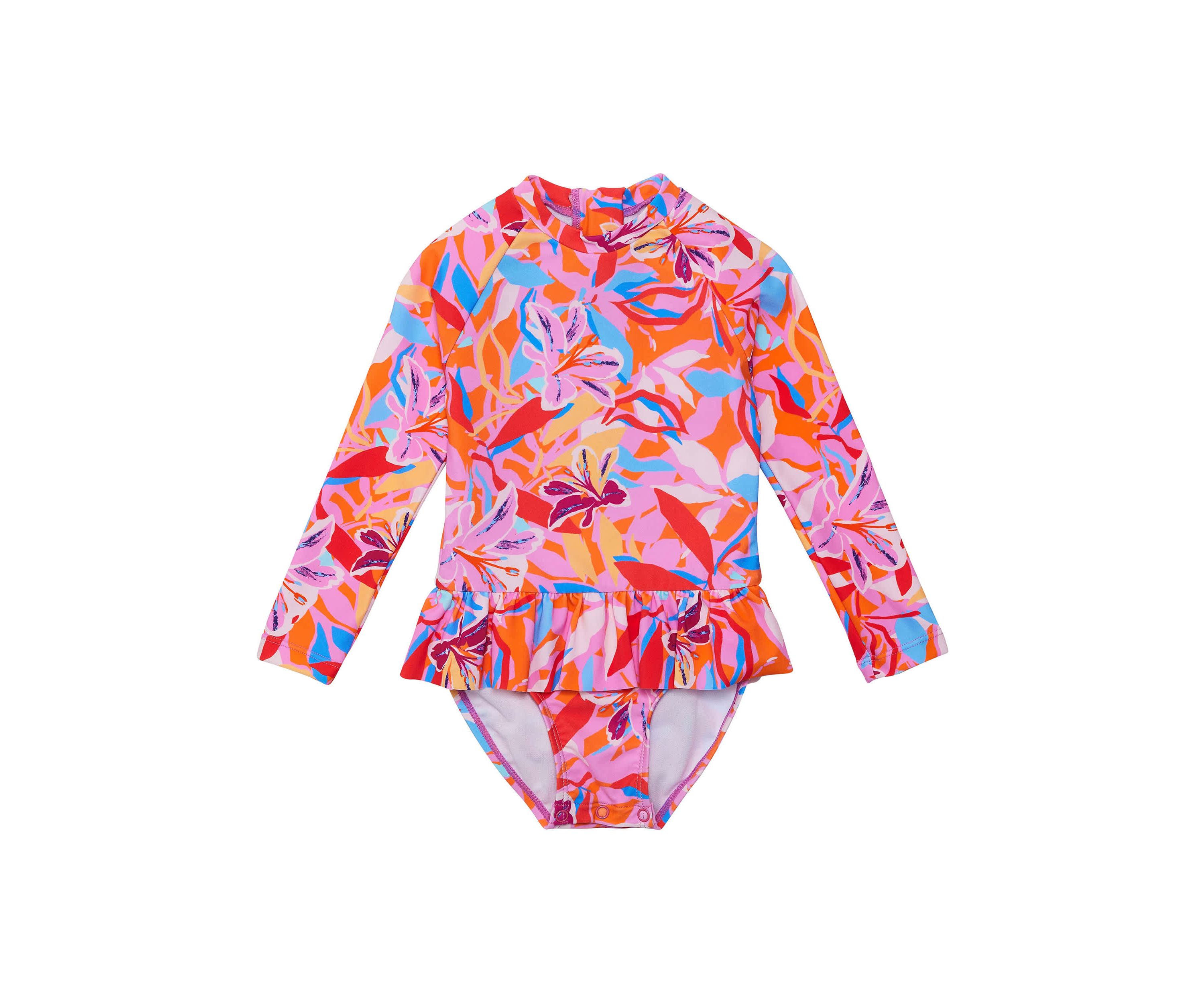 Snapper Rock Blooming Sunset Sustainable LS Skirt Surf Suit | Belk