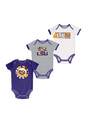 Knights Apparel NCAA LSU Tigers 3-Pack of Bodysuits | belk