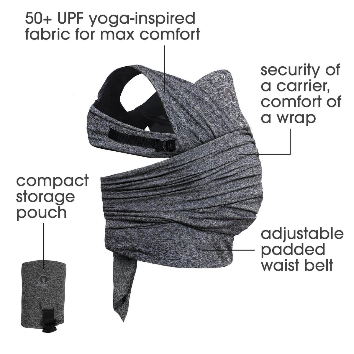 Boppy Boppy ComfyFit Adjust Hybrid Baby Carrier Heathered Gray | Belk