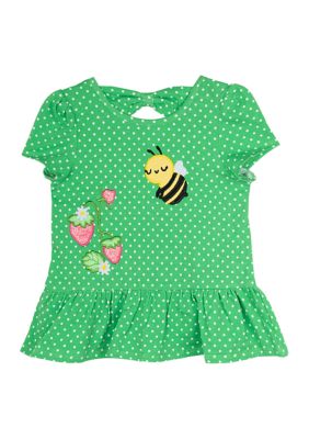 Counting Daisies Toddler Girls Polka Dot Bee Top | belk