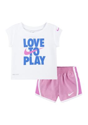 Nike® Baby Girls All Day Play Tempo Shorts Set | belk