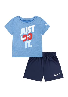 Nike® Baby Boys Dri-Fit Interlock Graphic T-Shirt and Shorts Set | belk