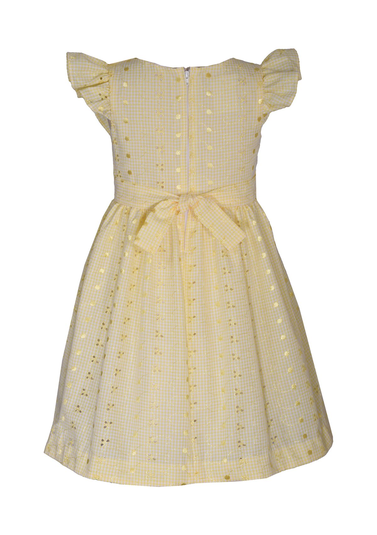 Bonnie Jean Girls 4-6x Flutter Sleeve Eyelet Embroidered Dress with Bag ...