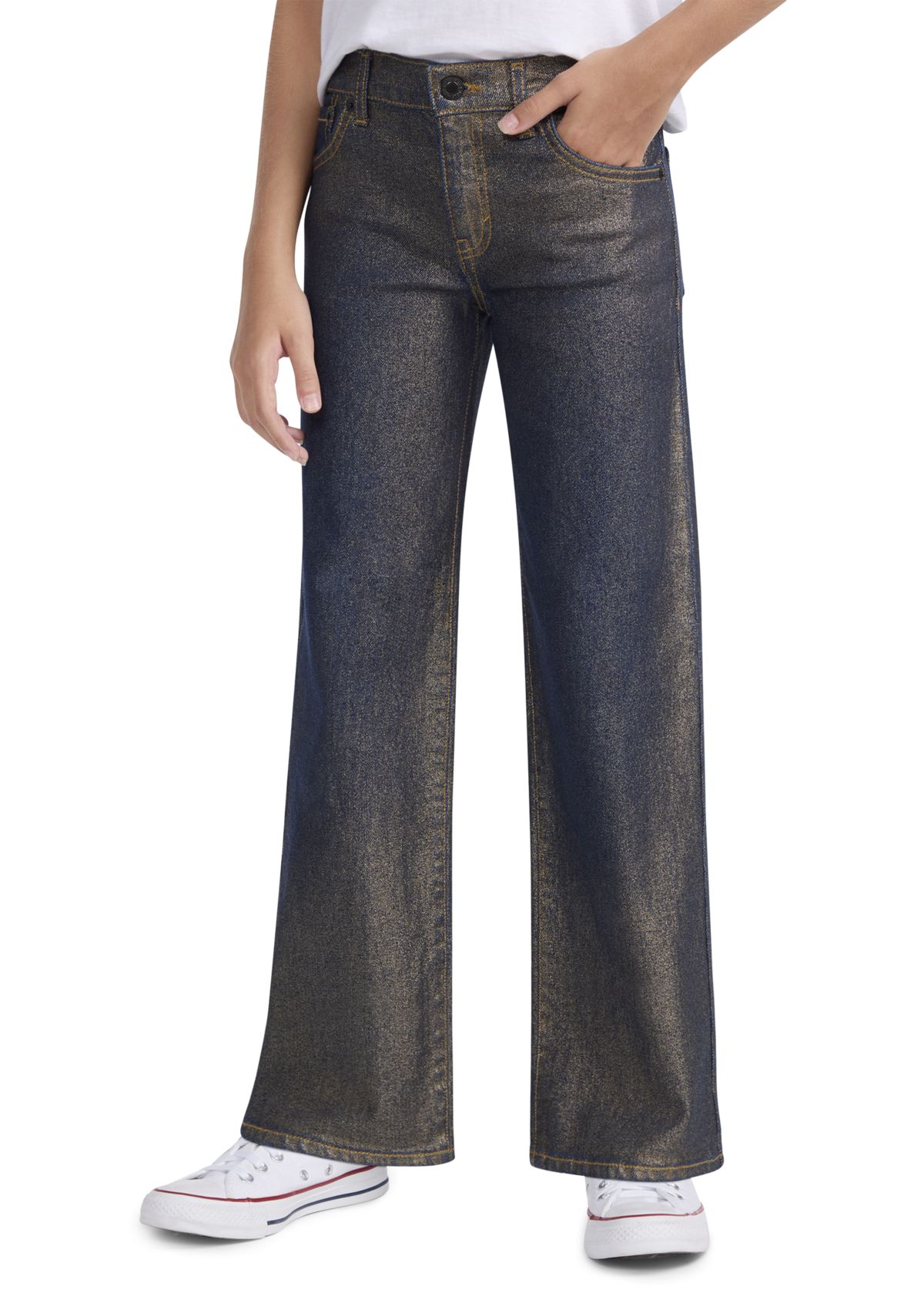 Levi's® Girls 7-16 Wide Leg Foil Denim Jeans | Belk