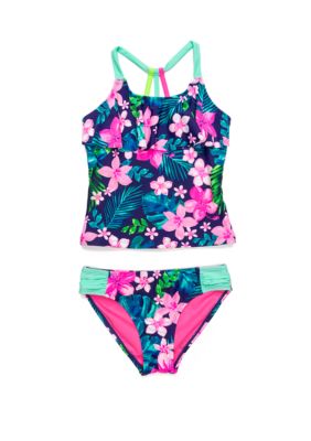 Next Girls Girls 7-16 Summer Shade Halter Tankini Top & Tubular Bikini ...