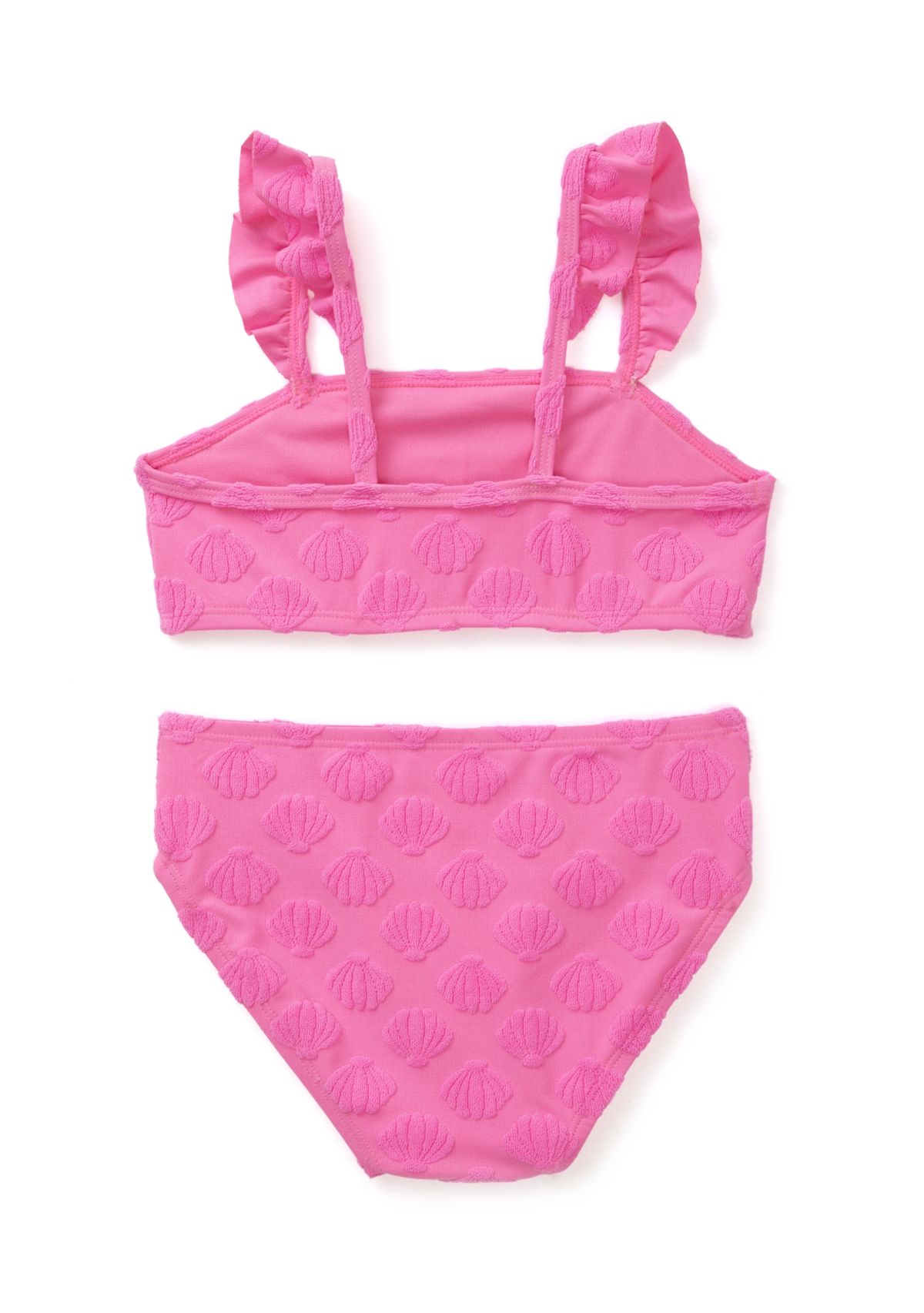 Breaking Waves Girls 4-6x 2 Piece Shell Texture Swimsuit | Belk