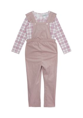 Rare Editions Girls 4-6x Corduroy Ruffle Overall Set | belk