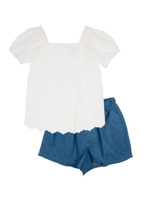 Rare Editions Girls 7-16 Solid Top and Shorts Set | belk