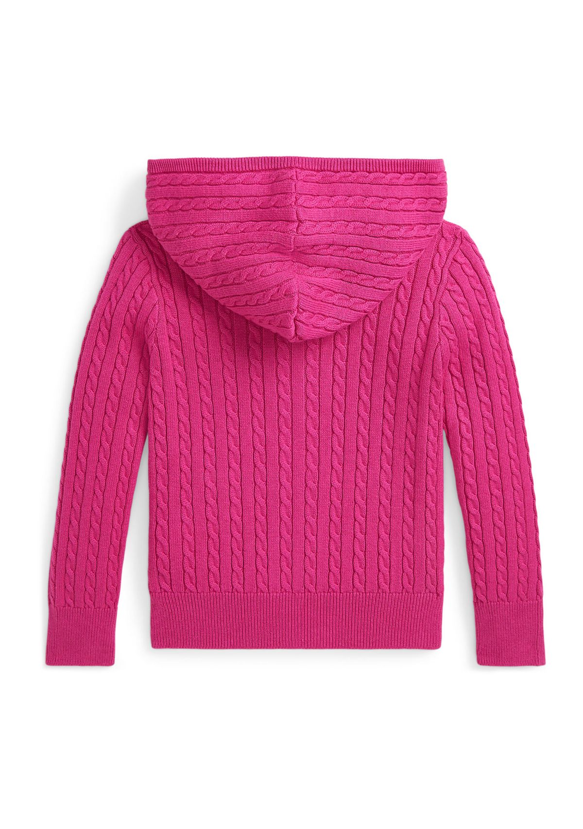 Ralph Lauren Childrenswear Girls 2-6x Mini Cable Cotton Full Zip Hoodie ...