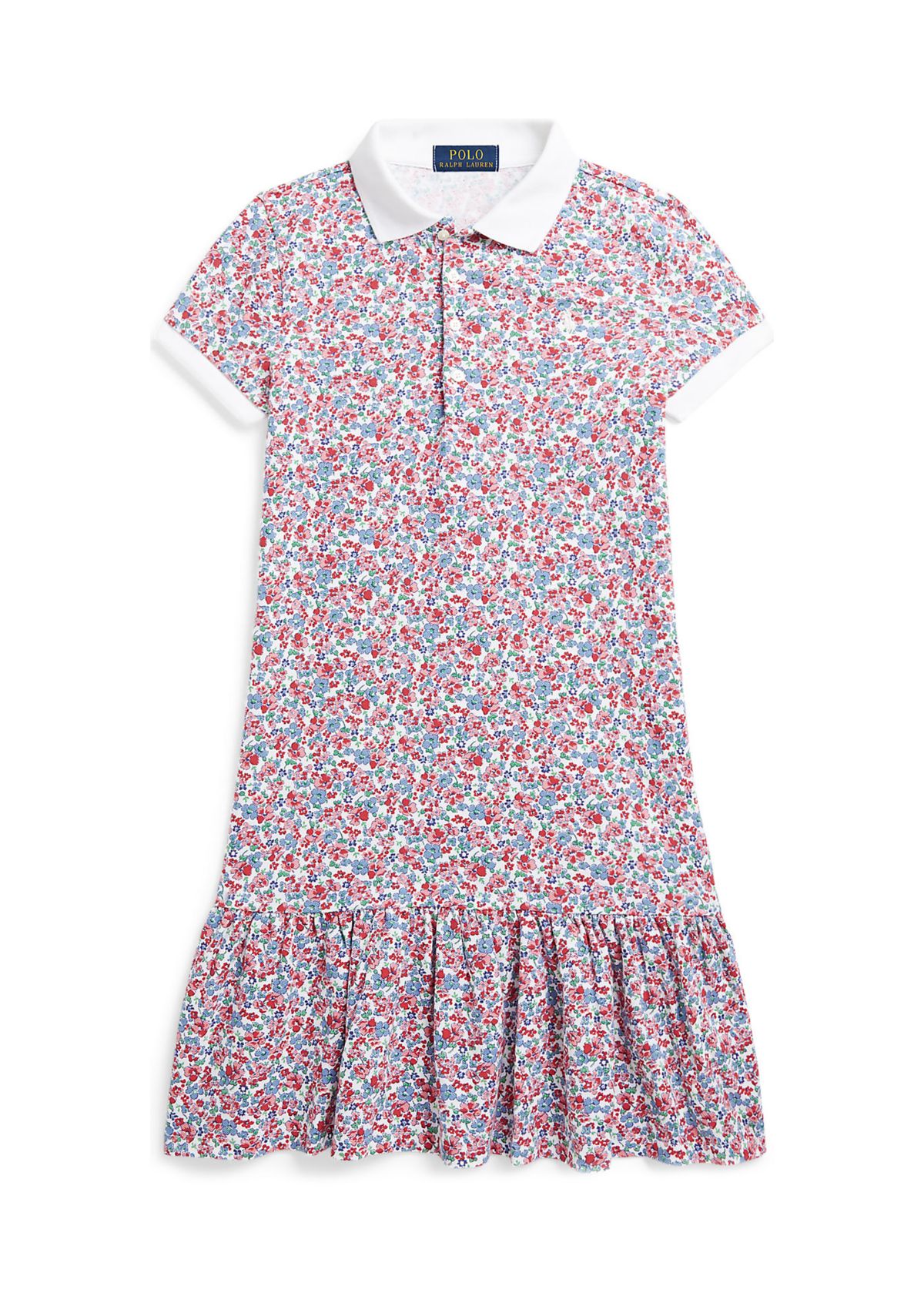 Ralph Lauren Childrenswear Girls 7-16 Floral Stretch Mesh Polo Dress | Belk