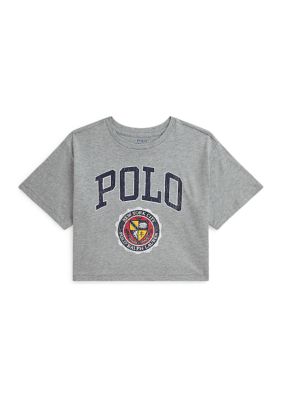 Ralph Lauren Childrenswear Girls 7-16 Logo Crest Cotton Jersey Boxy Tee ...