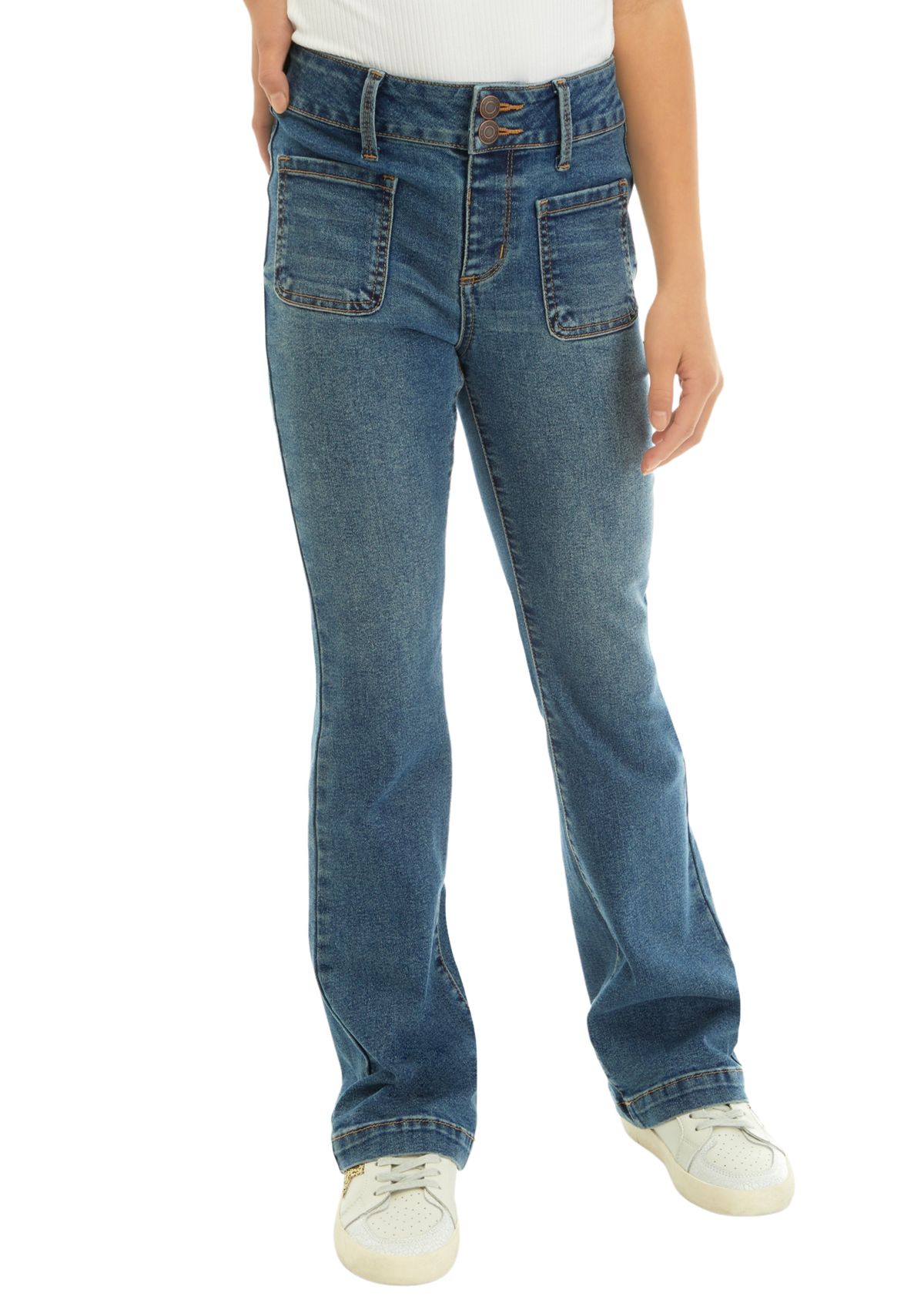 Imperial Star Girls 7-16 Patch Pocket Denim Flare Jeans | Belk