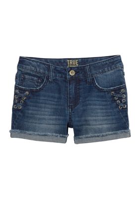 TRUE CRAFT Lace Up Detail Shorts | belk