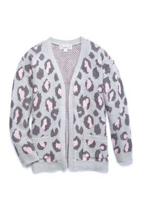 Pink Republic Girls 7-16 Leopard Print Open Cardigan | belk