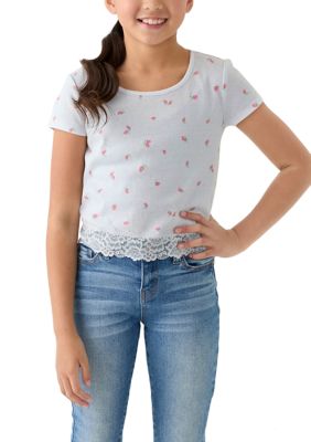 Pink Republic Girls 7-16 Strawberry Printed Top | Belk