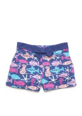 Crown & Ivy™ Girls 4-8 Fish Print Shorts | belk