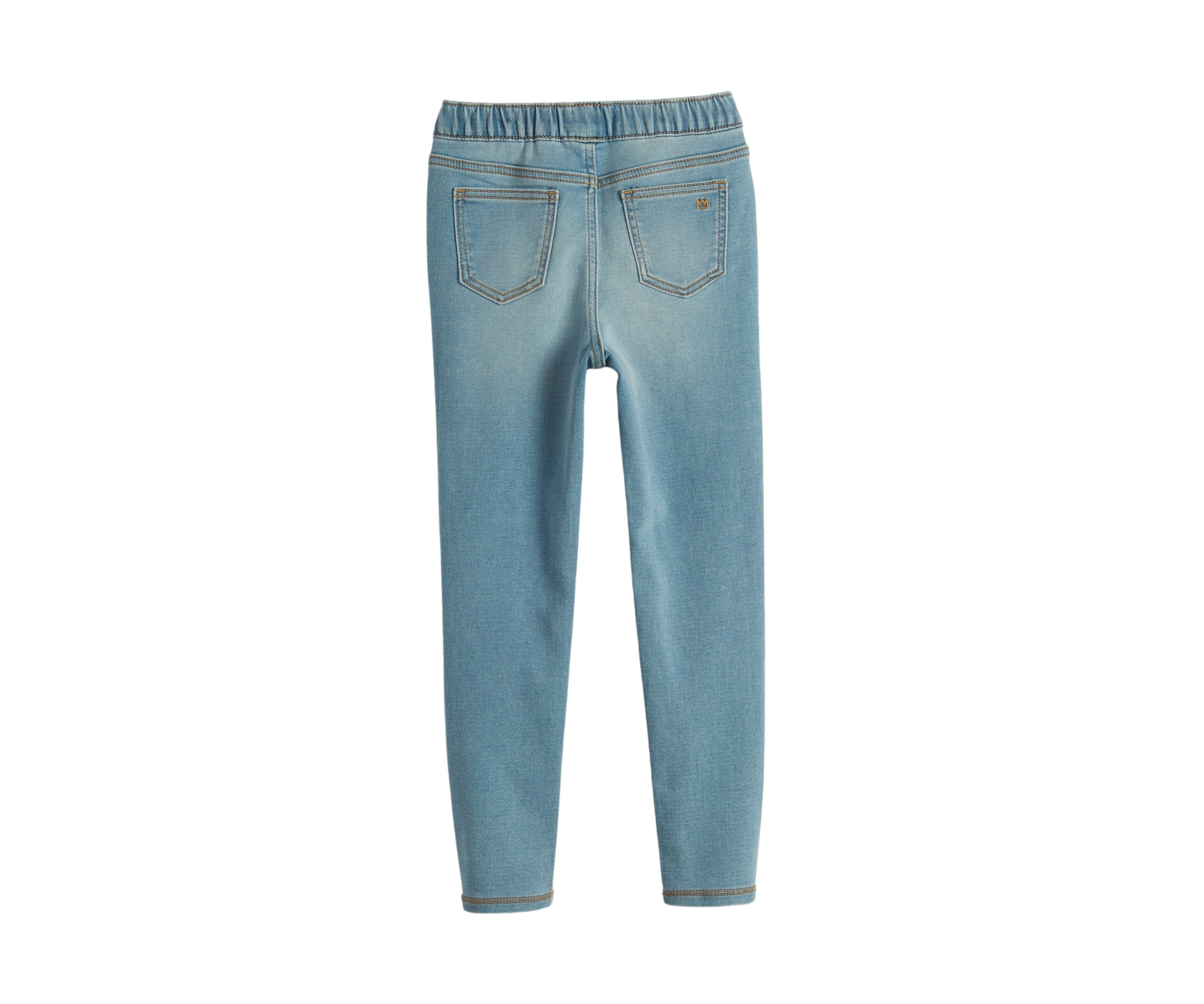 Crown & Ivy™ Girls 4-6x Ruffle Pocket Denim Pants | Belk