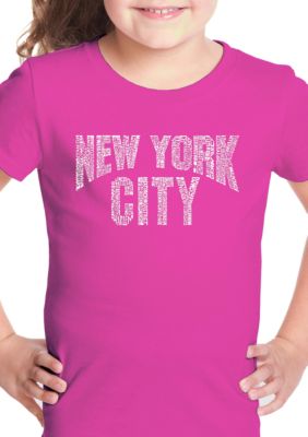 LA Pop Art Girls 7-16 Word Art T Shirt - NYC Neighborhoods | Belk