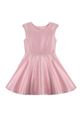 Calvin Klein Girls 7-16 Pink and Silver Lurex Woven Dress | belk