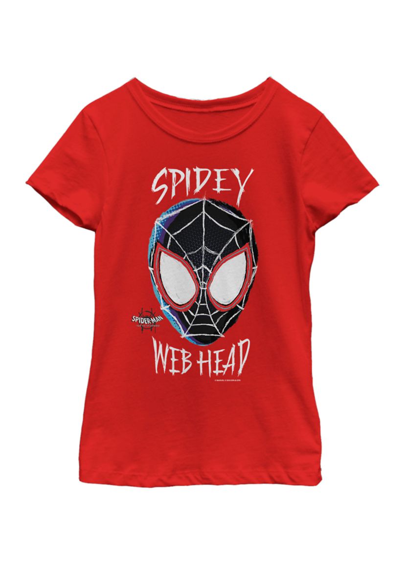 Marvel Spiderverse Spidey Web Head Short Sleeve Graphic T-Shirt | Belk