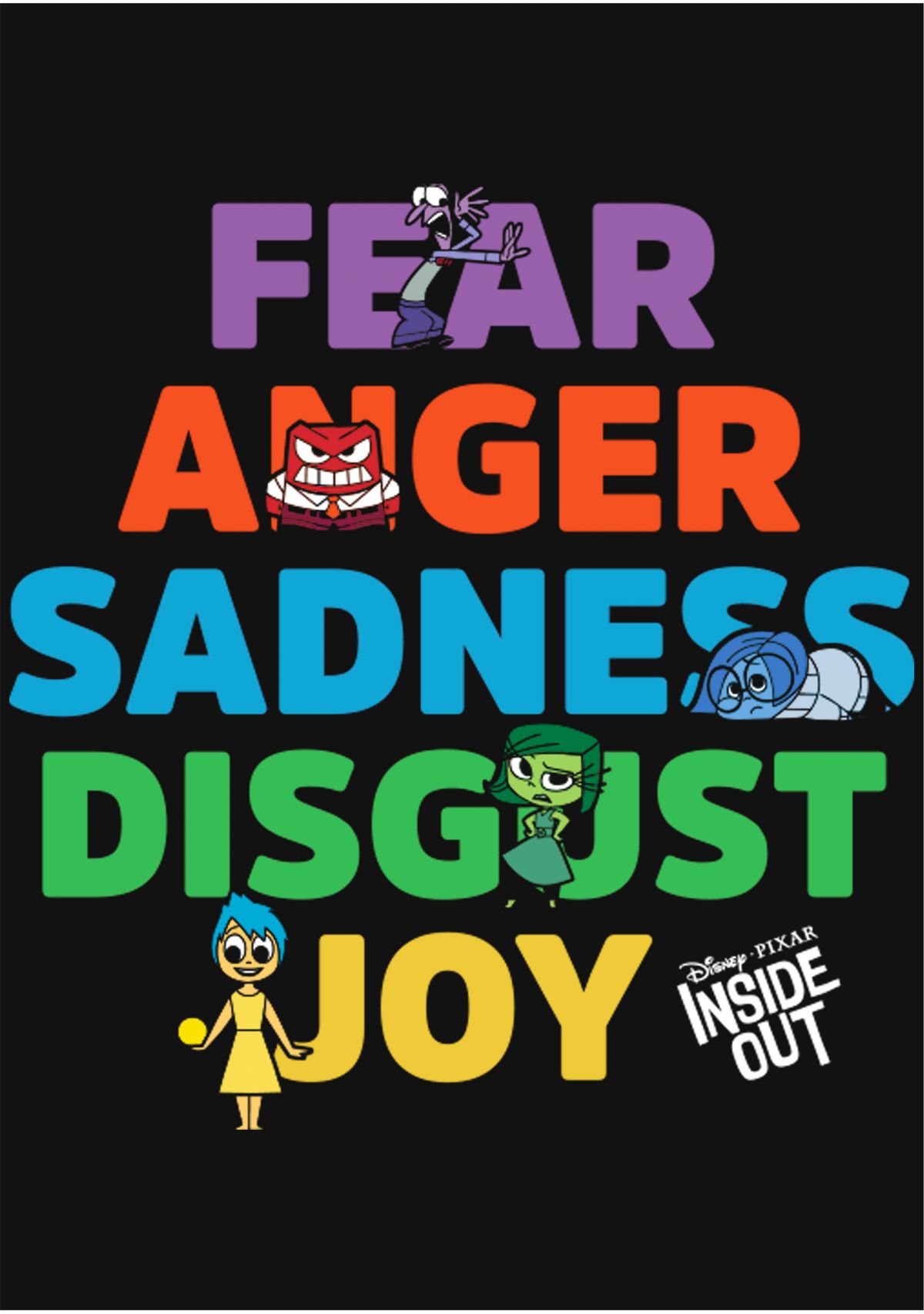 Inside Out Girls 4-6x Emo Graphic T-Shirt | Belk