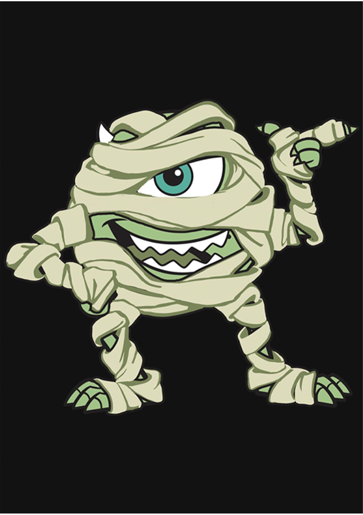 Monsters Inc. MU Girls 4-6x Mummy Mike Graphic Top | Belk