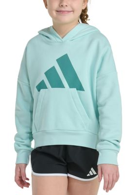 adidas Girls 7-16 Long Sleeve Essential Big Logo Fleece Pullover Hoodie ...