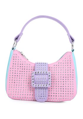 Miss Gwen Girls Color Block Rhinestone Mini Hobo Bag | belk