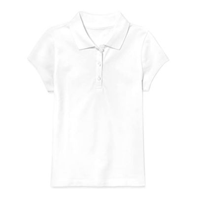 Galaxy by Harvic Girl's 3-Button Short Sleeve Stretch Pique Polo Shirts ...