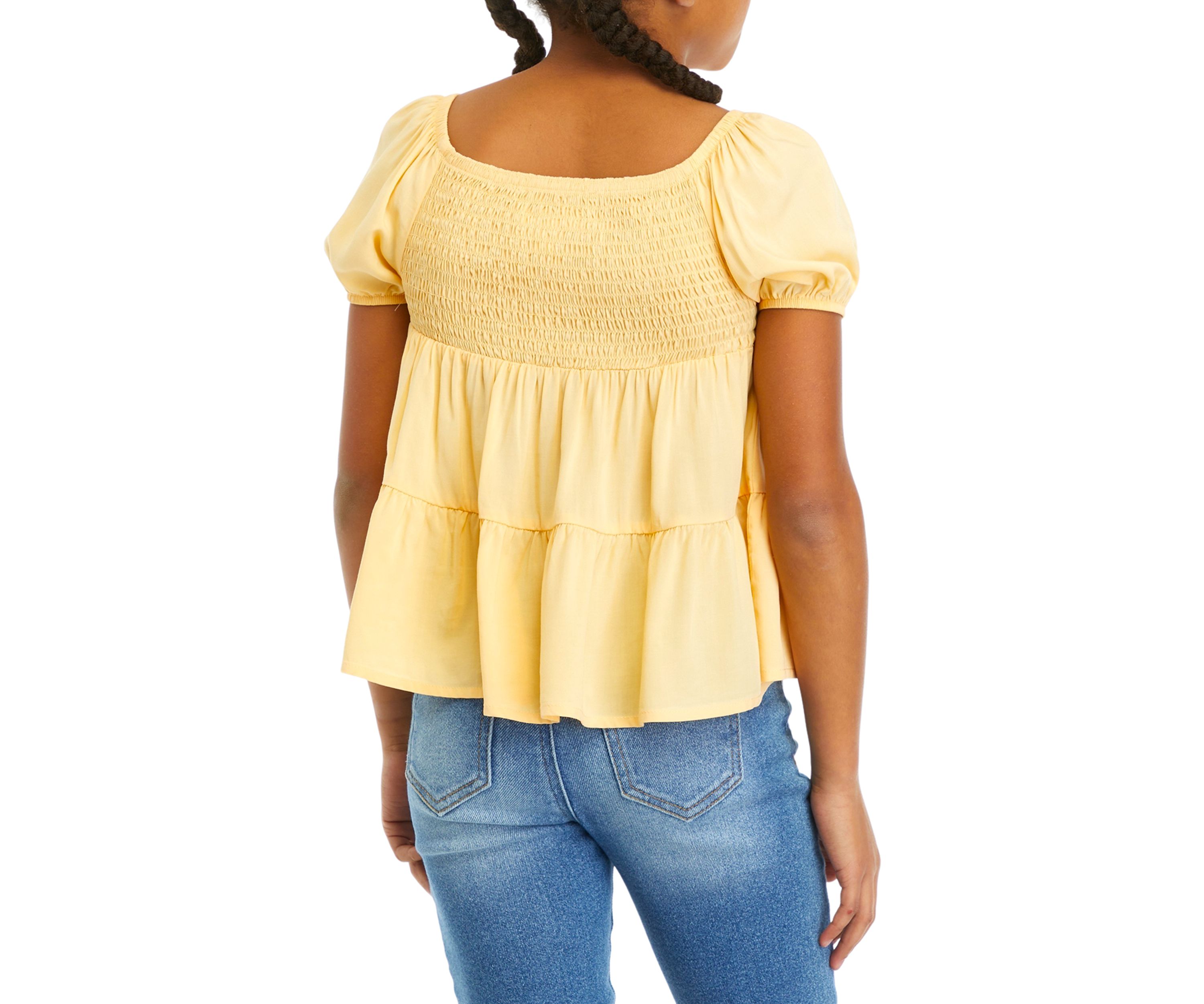 kidtopia™ Girls 7-16 Smocked Peasant Top | Belk