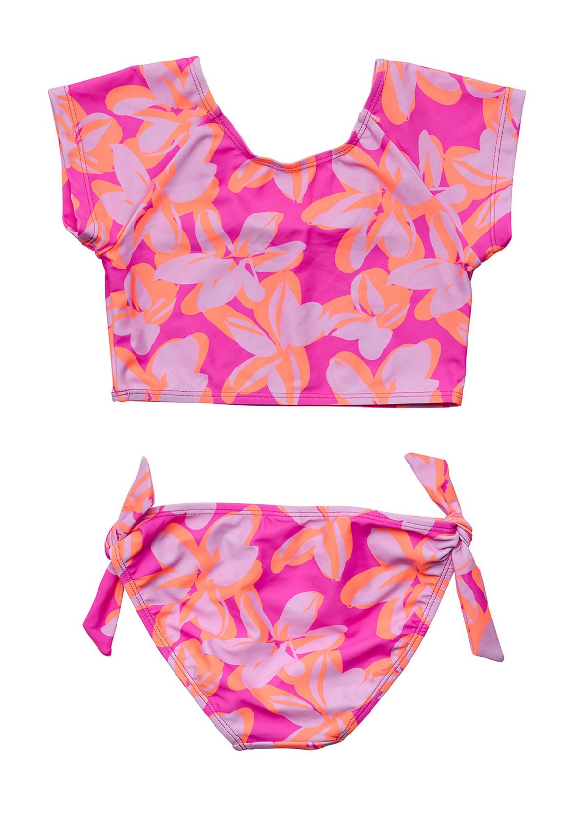 Snapper Rock Hibiscus Hype Crop SS Rash Top Set | Belk