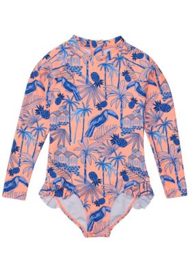 Snapper Rock Tropicana Vacay Sustainable Leg Frill Surf Suit | Belk
