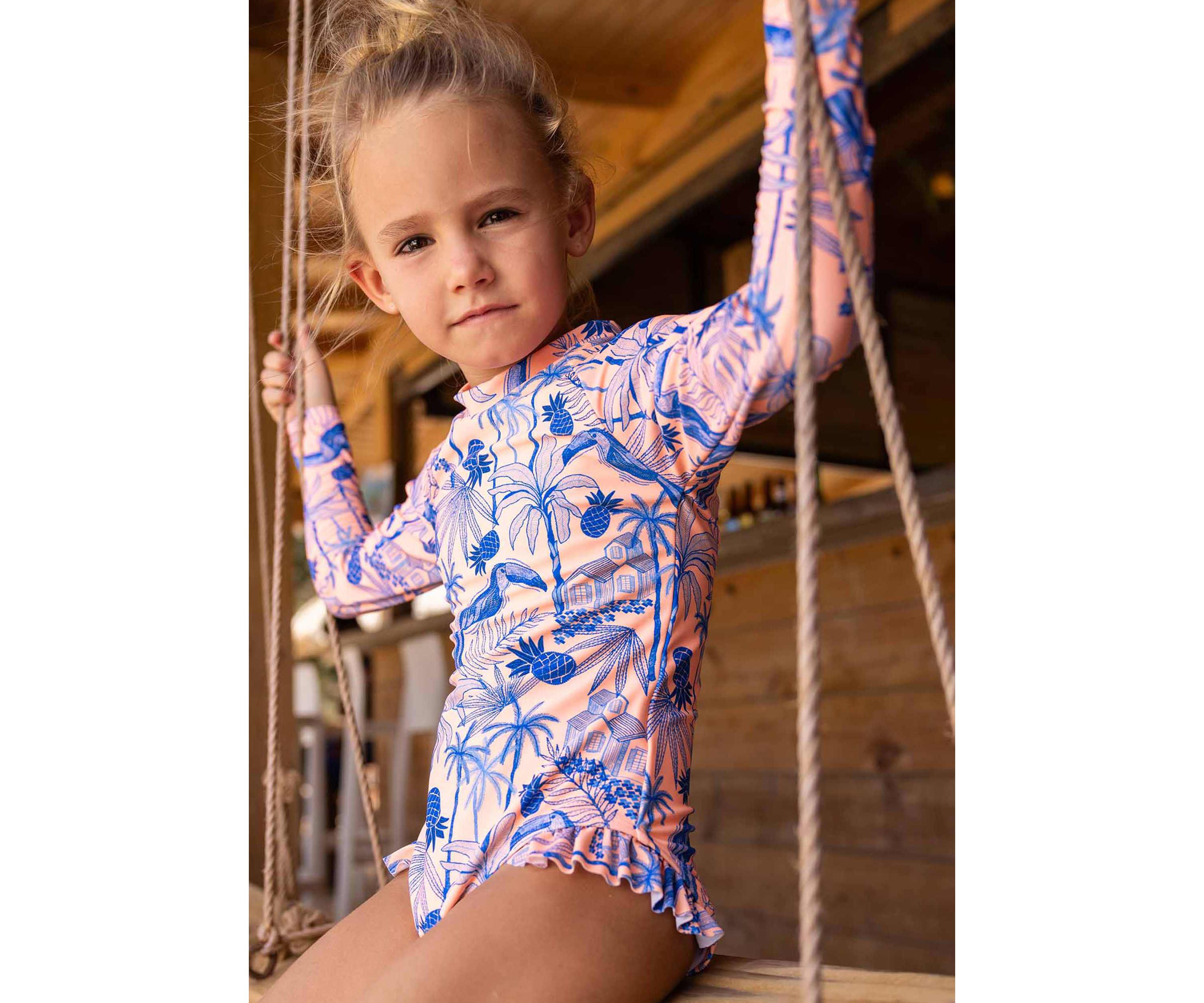 Snapper Rock Tropicana Vacay Sustainable Leg Frill Surf Suit | Belk