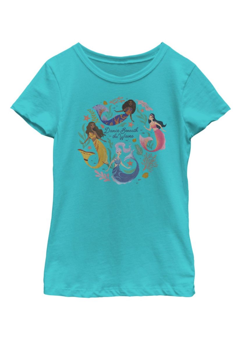 Little Mermaid Live Action Dance Beneath Waves Graphic T-Shirt | Belk