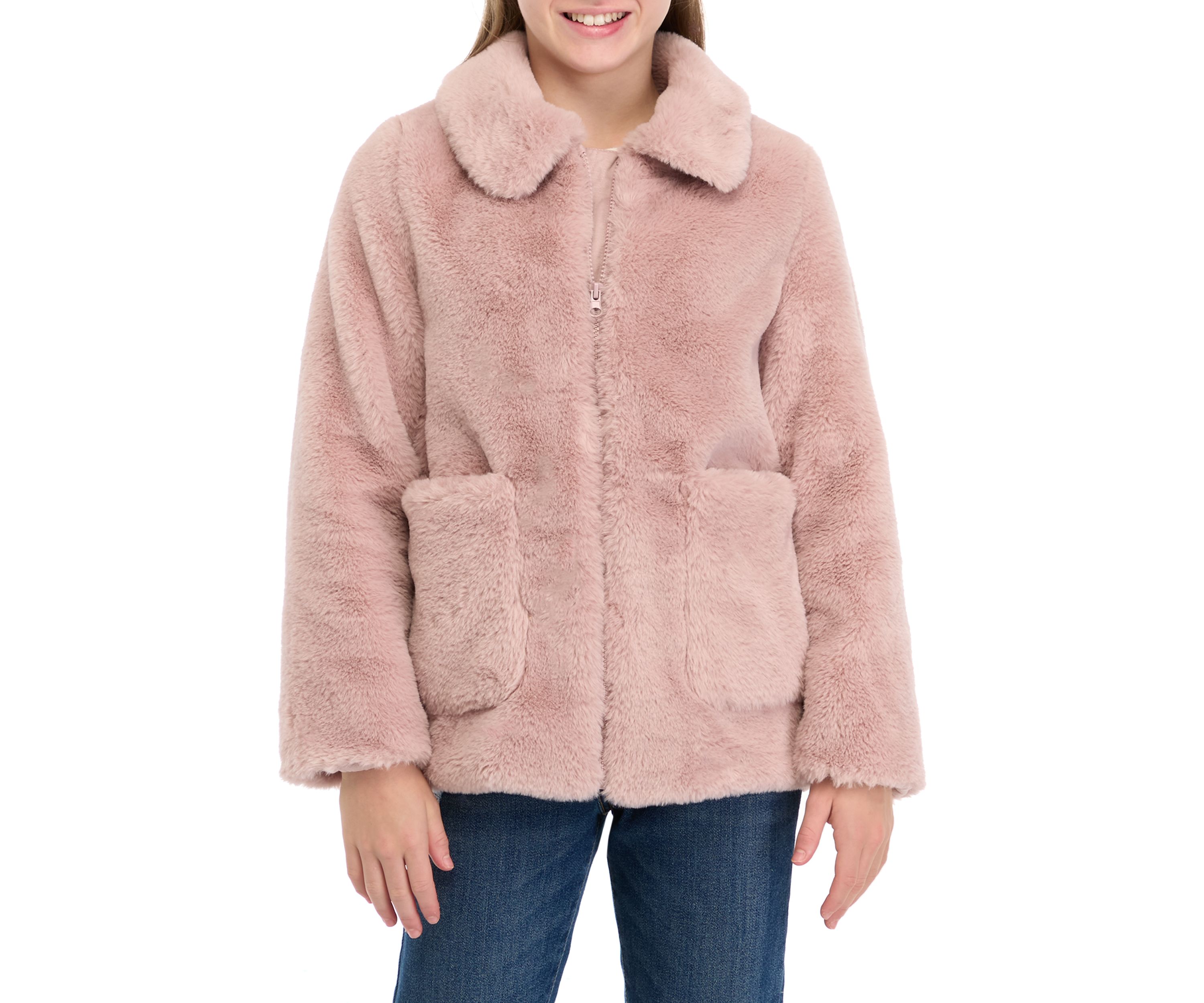 Vine & Valley Girls 7-16 Cozy Faux Fur Coat | Belk