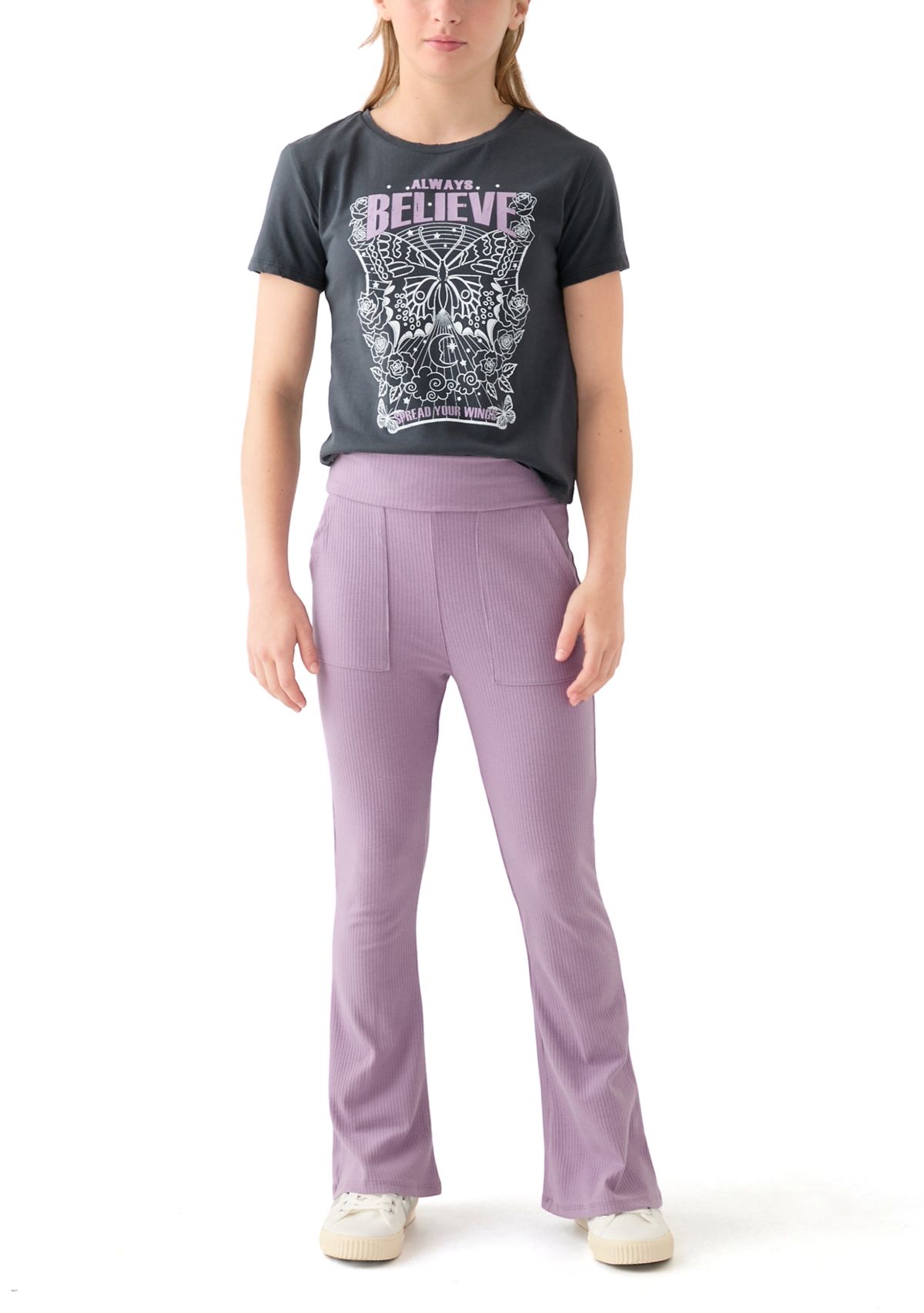 Tween Diva Girls 7-16 Believe Foldover Flare Set | Belk