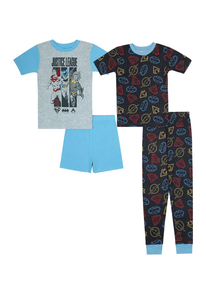 DC COMICS™ Justice League™ Boys 4-10 4 Piece Pajama Set | Belk