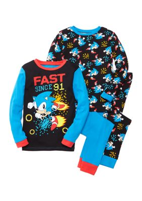 AME Boys 4-10 Sonic the Hedgehog 4-Piece Pajama Set | belk