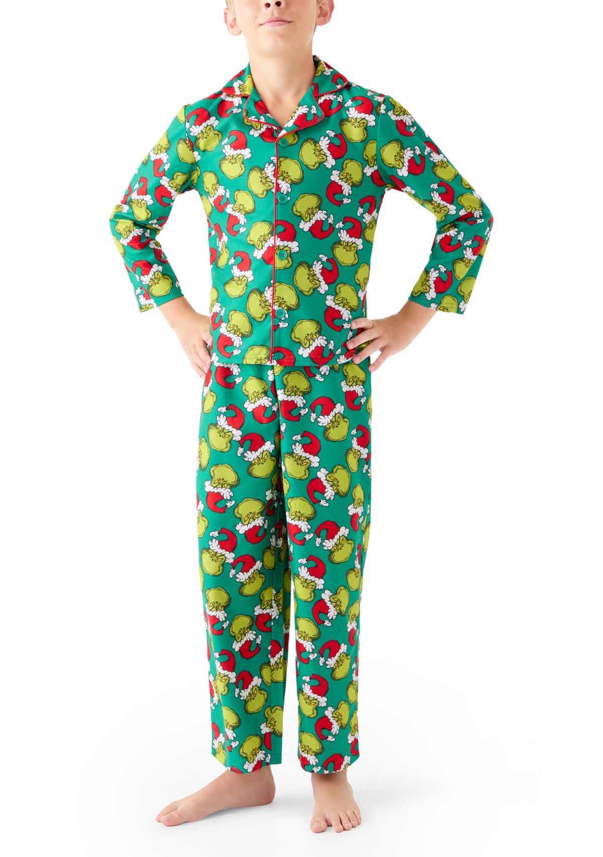 Grinch Boys 4-7 Sleep Grinch Pajama Set | Belk