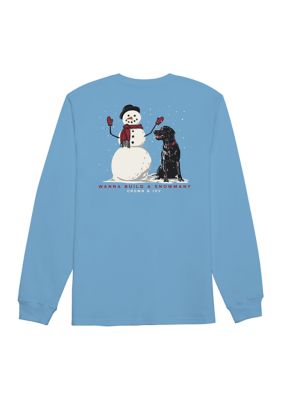 Crown & Ivy™ Boys 8-20 Snowman and Dog Long Sleeve Graphic T-Shirt | Belk