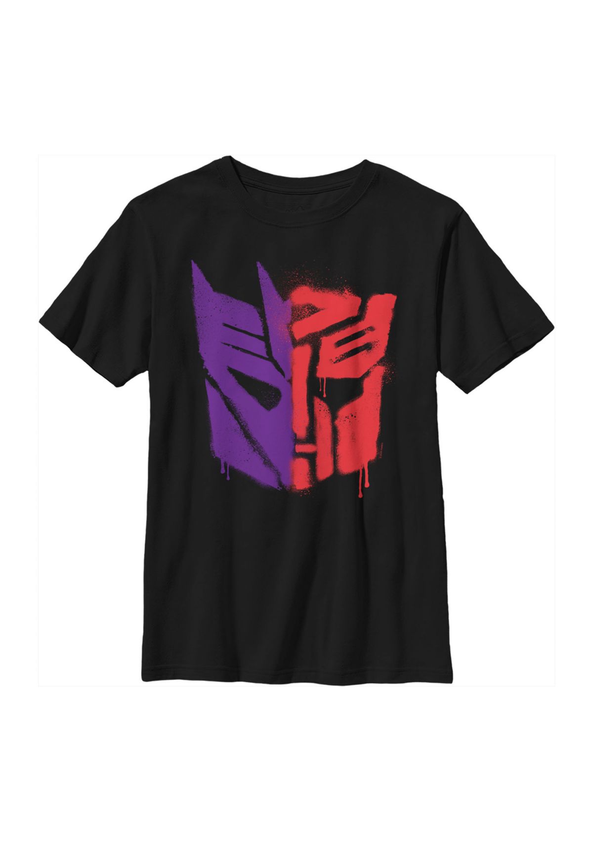Transformers Boys 4-7 Autobot Deception Split Logo Spray Graphic T ...