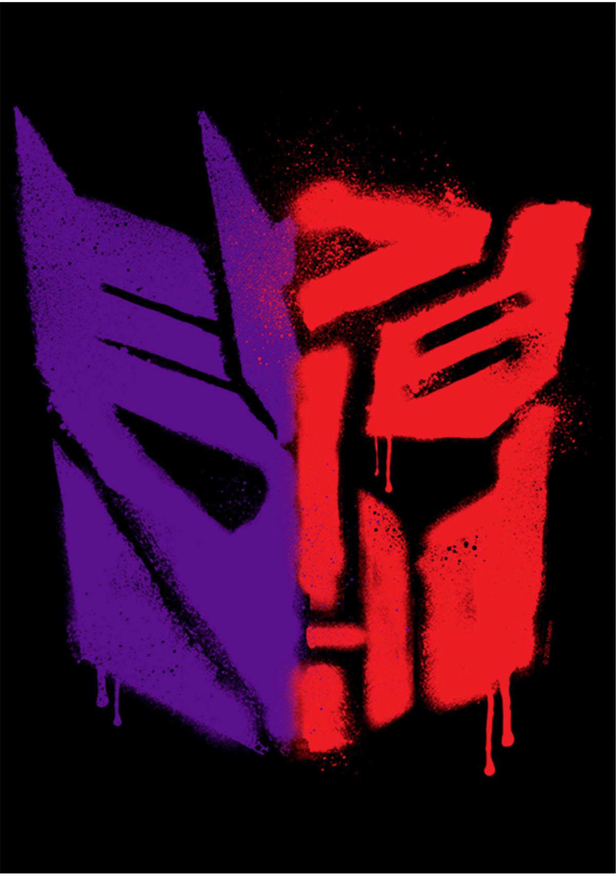 Transformers Boys 4-7 Autobot Deception Split Logo Spray Graphic T ...