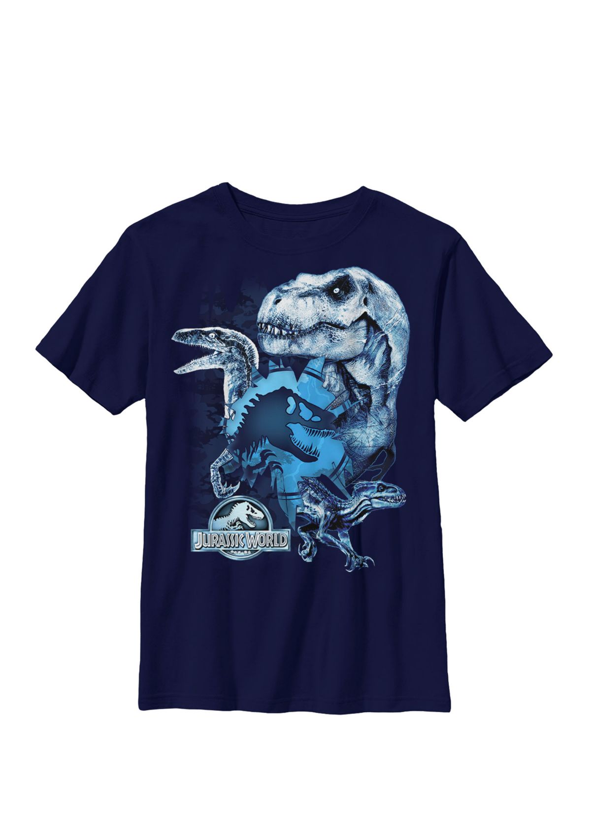 Jurassic World Two T Rex Squad Camo Shatter Crew Graphic T-Shirt | Belk