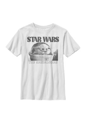 Star Wars: The Mandalorian Boys 4-7 Black n White Photo Graphic Top | belk
