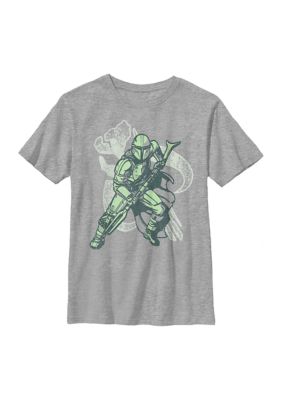 Star Wars: The Mandalorian Boys 4-7 Mando Crest Pose Graphic Top | belk