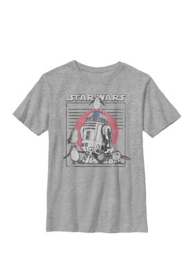 A Bugs Life R2-D2 And Porgs Striped Poster Crew Graphic T-Shirt | belk