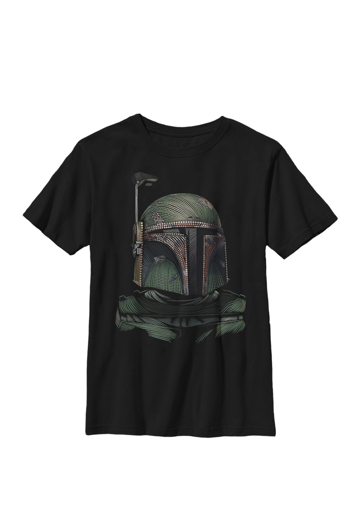 A Bugs Life Boys 8-20 Boba Fett Pointillism Helmet Crew Graphic T-Shirt ...